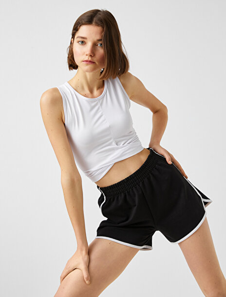 Koton Kadın Büzgülü Spor Crop Atlet Koton Kadın Büzgülü Spor Crop Atlet