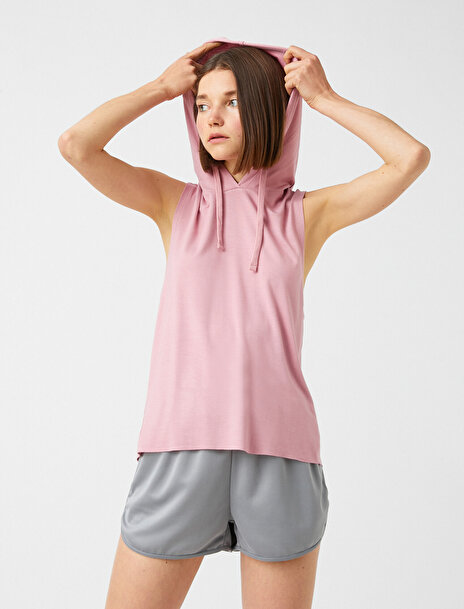 Koton Kadın Kapüşonlu Tişört Kolsuz