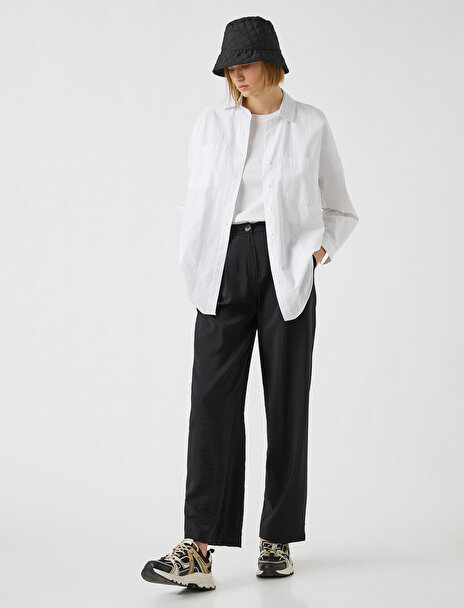 Koton Kadın Yüksek Bel Geniş Paçalı Pantolon