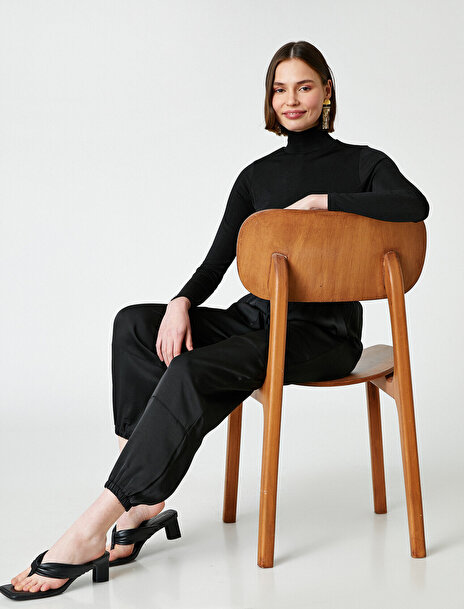 Koton Kadın Beli Bağlamalı Cepli Jogger Pantolon