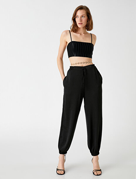 Koton Kadın Jogger Pantolon Beli Bağlamalı Cepli