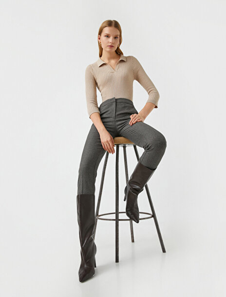 Koton Kadın Yüksek Bel Kumaş Pantolon