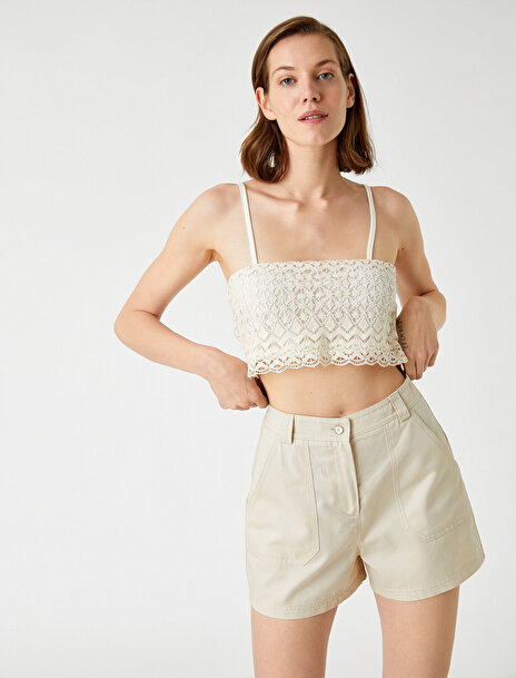 Koton Kadın Ece Sükan X Koton - Cepli Şort