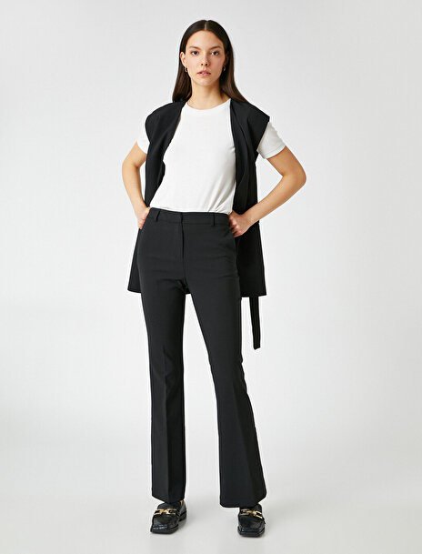 Koton Kadın Normal Bel İspanyol Paça Pantolon