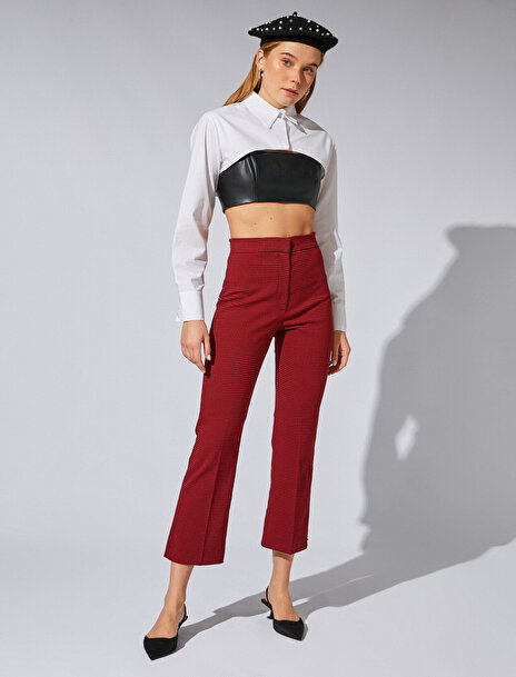 Koton Kadın Yüksek Bel Bol Paçalı Pantolon