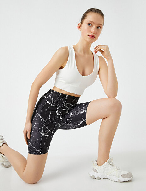 Koton Kadın Desenli Biker Tayt