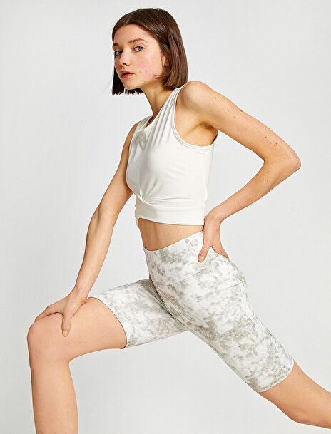 Koton Kadın Desenli Şort Spor Tayt Koton Kadın Desenli Şort Spor Tayt