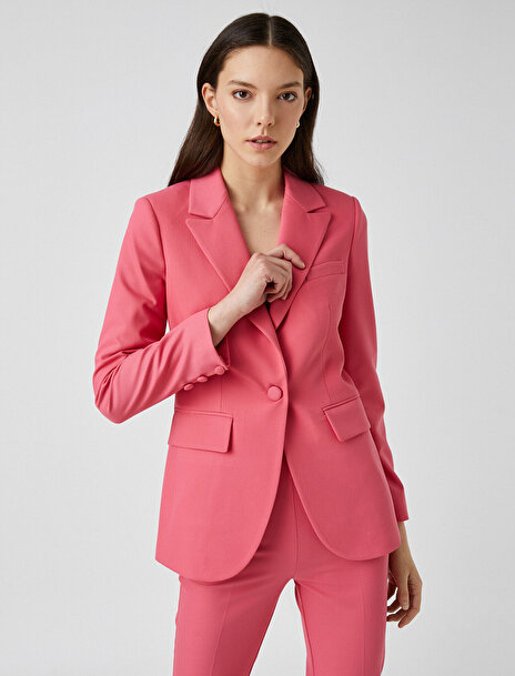 Koton Kadın Kruvaze Yaka Cepli Ceket