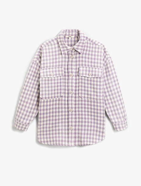 Koton Kadın Oversize Oduncu Gömleği Uzun Kollu Cepli Koton Kadın Oversize Oduncu Gömleği Uzun Kollu Cepli