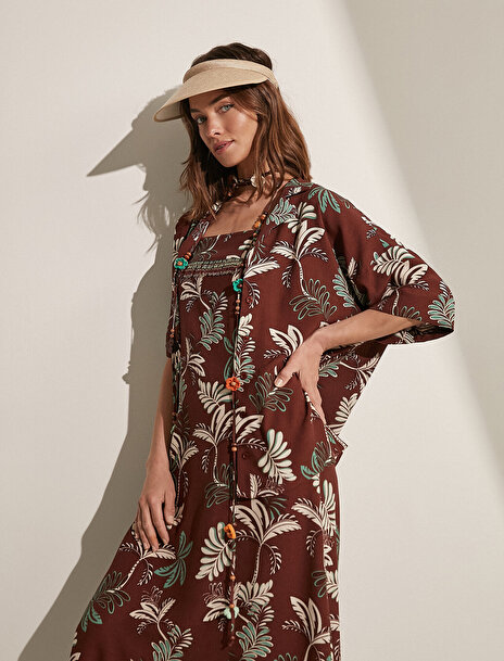 Koton Kadın Desenli Oversize Gömlek