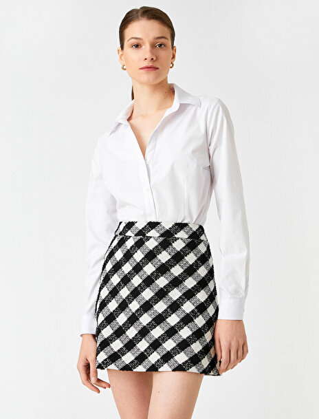 Koton Kadın Mini Etek Kareli