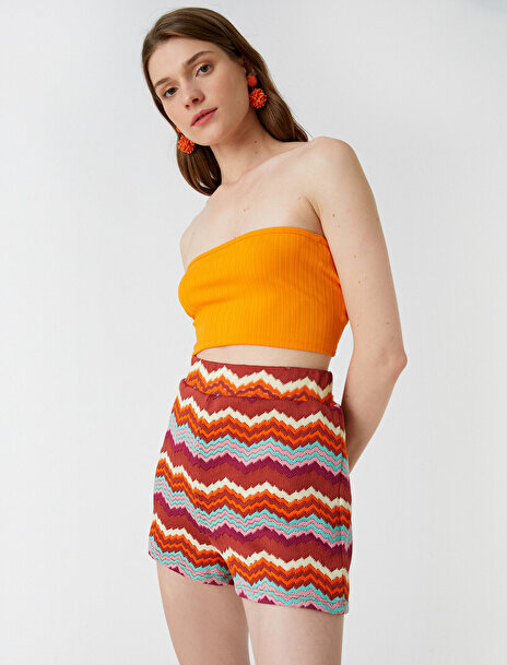 Koton Kadın Mini Şort Kroşe Örgü