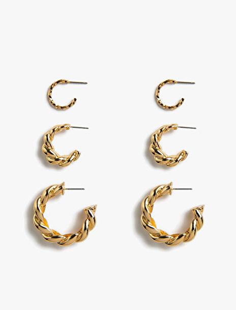 Koton Kadın Ece Sükan X Koton - Metal Çoklu Küpe