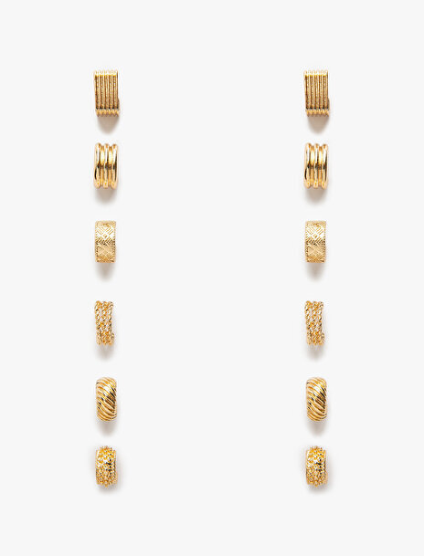 Koton Kadın Ece Sükan X Koton - Metal Çoklu Küpe