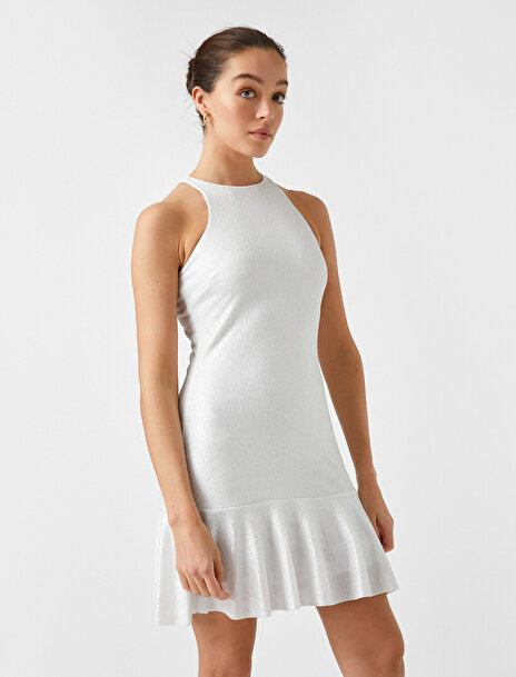 Koton Kadın Fırfır Detaylı Mini Elbise