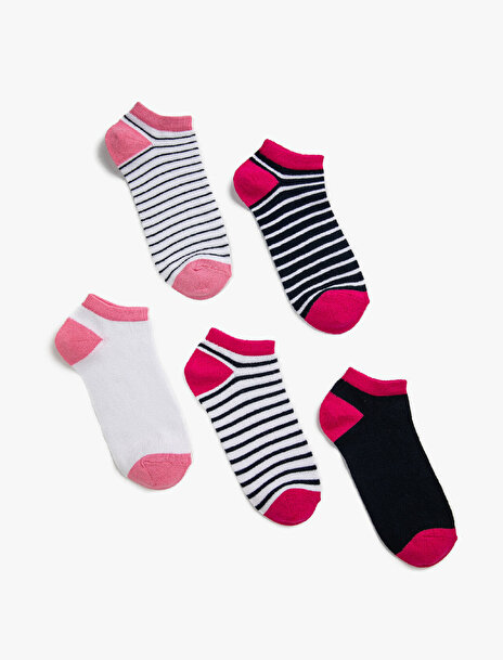 Koton Kadın Çizgi Baskılı Çorap Seti