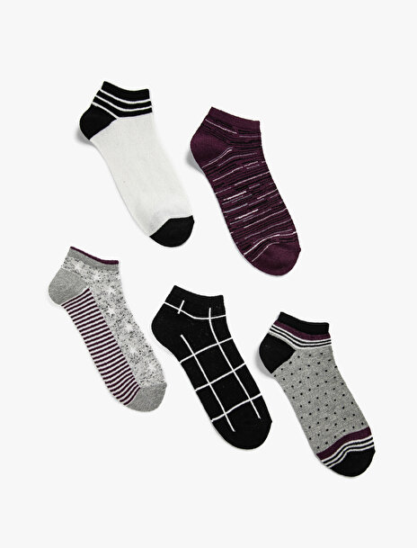 Koton Kadın Çizgi Baskılı Çorap Seti