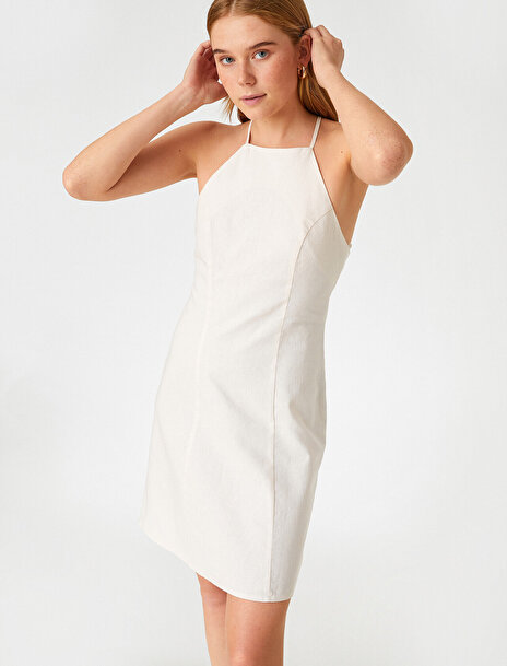 Koton Kadın Halter Yaka Mini Elbise