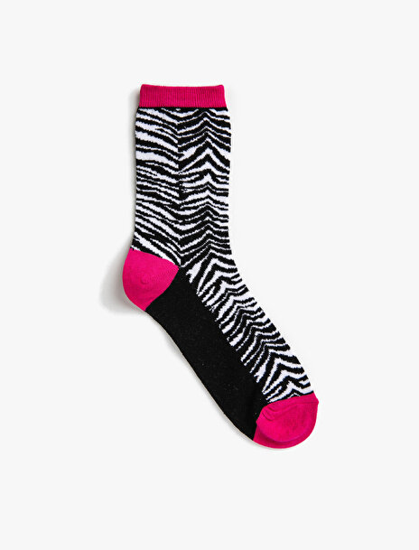 Koton Kadın Zebra Desenli Kadın Çorap