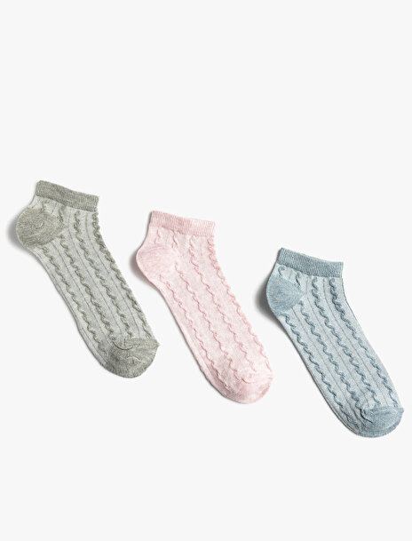 Koton Kadın 3'lür Desenli Çorap Seti