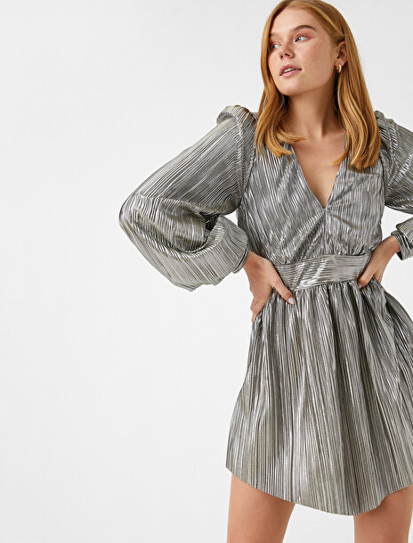 Koton Kadın Parlak Mini Elbise