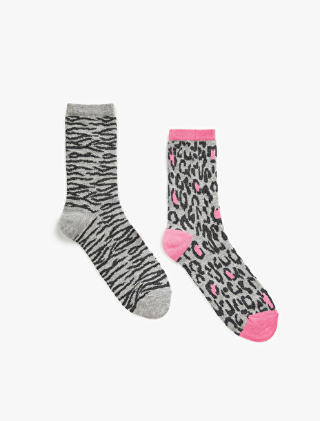 Koton Kadın Leopar Desenli Kadın Çorap