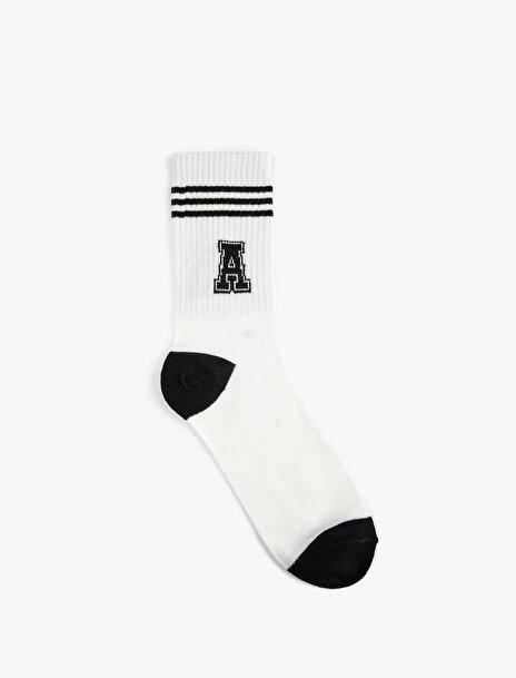 Koton Kadın A Harfi Baskılı Çorap