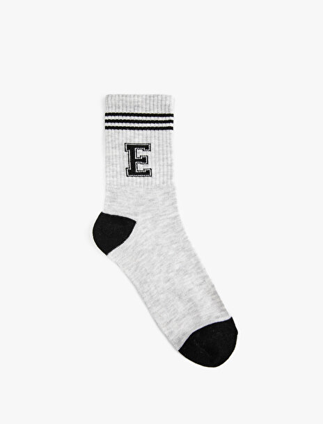 Koton Kadın E Harfi Baskılı Çorap