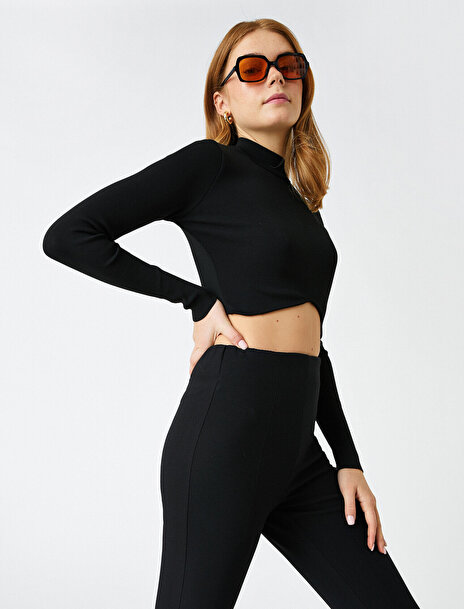 Koton Kadın Uzun Kollu Crop Kazak