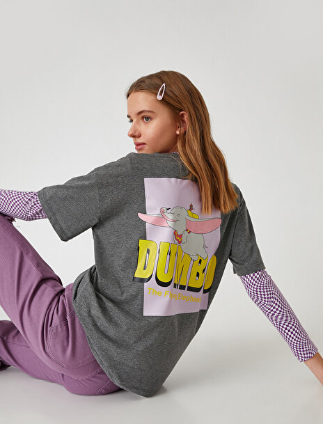 Koton Ole Genç Kız Disney Lisanslı Bisiklet Yaka Kısa Kollu Baskılı Tişört