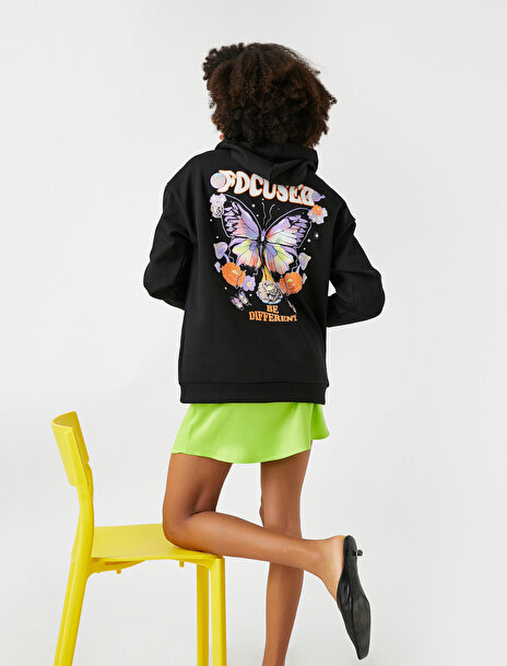 Koton Kadın Lisanslı Baskılı Oversize Hoodie
