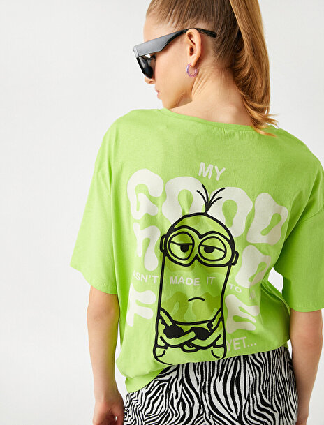 Koton Kadın Sırtı Baskılı Kısa Kollu Tişört