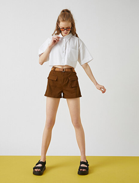 Koton Kadın Kargo Cepli Şort