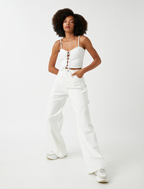 Koton Kadın Wide Leg Kargo Pantolon - Bianca Jean Koton Kadın Wide Leg Kargo Pantolon - Bianca Jean