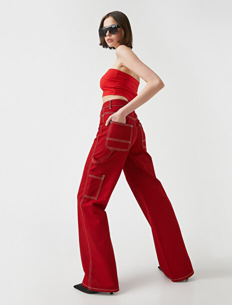 Koton Kadın Wide Leg Cargo Pantolon - Bianca Jean