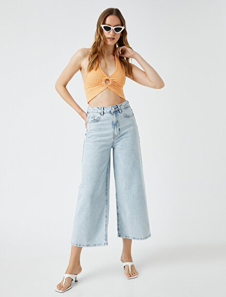 Koton Kadın Culotte Fit Kot Pantolon - Sandra Jean