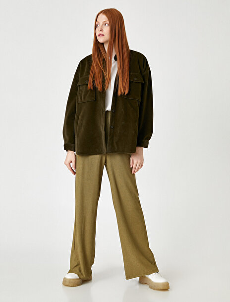 Koton Ole Genç Kız Beli Lastikli Bol Paçalı Pantolon