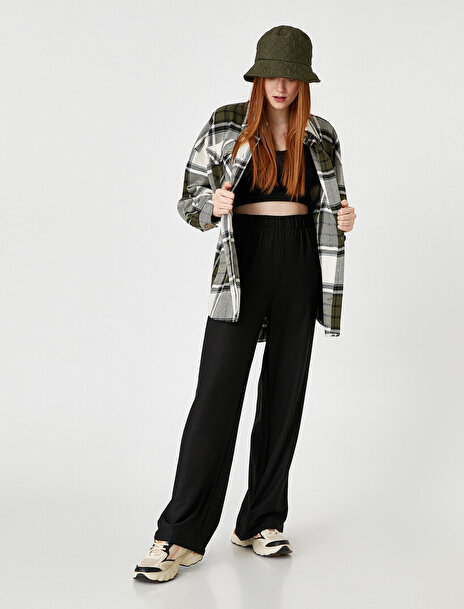 Koton Ole Genç Kız Beli Lastikli Bol Paçalı Pantolon