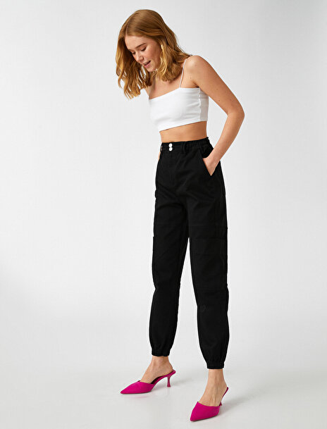 Koton Kadın Yüksek Bel Jogger Pantolon