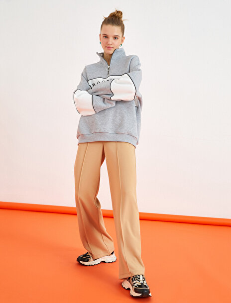 Koton Kadın Yüksek Bel Bol Paça Palazzo Pantolon