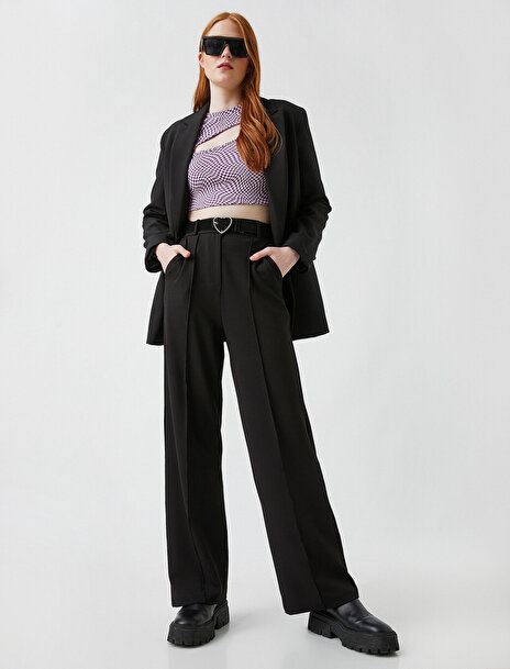 Koton Ole Genç Kız Yüksek Bel Bol Paça Palazzo Pantolon