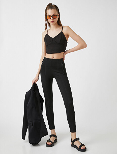 Koton Kadın Yüksek Bel Biyeli Tayt