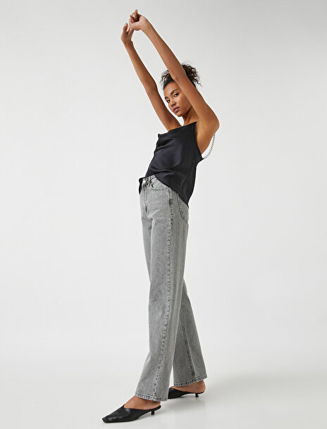 Koton Kadın Longer Straight 90's Fit Kot Pantolon - Nora Jean Koton Kadın Longer Straight 90's Fit Kot Pantolon - Nora Jean