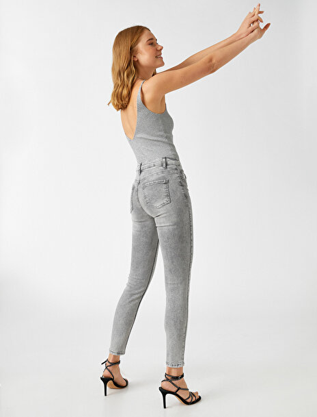 Koton Kadın Yüksek Bel Dar Paça Kot Pantolon - Skinny Fit Jean Koton Kadın Yüksek Bel Dar Paça Kot Pantolon - Skinny Fit Jean