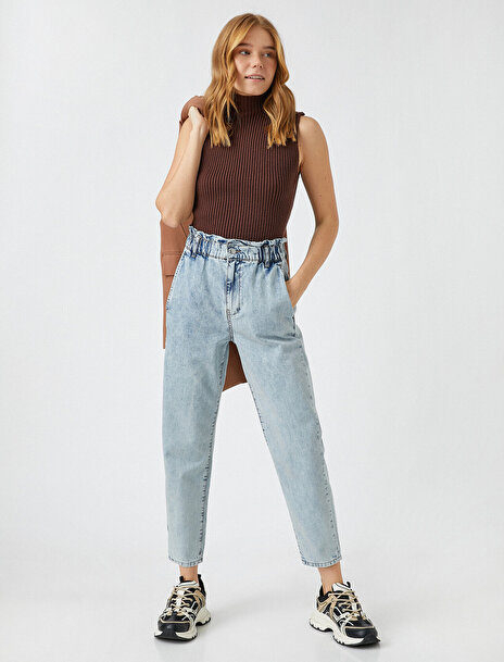 Koton Ole Genç Kız Yüksek Bel Kot Pantolon - Baggy Jean
