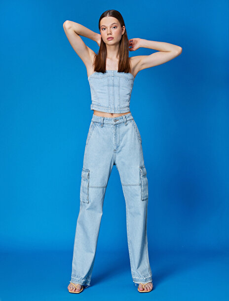 Koton Kadın Wide Leg Kargo Pantolon - Bianca Jean