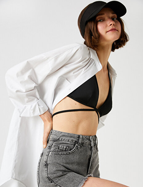 Koton Kadın Mini Kot Şort Cepli