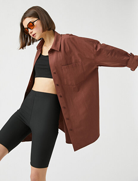 Koton Kadın Oversize Poplin Gömlek