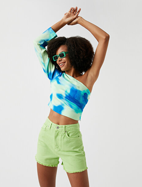 Koton Kadın Crop Blouse One Shoulder Koton Kadın Crop Blouse One Shoulder