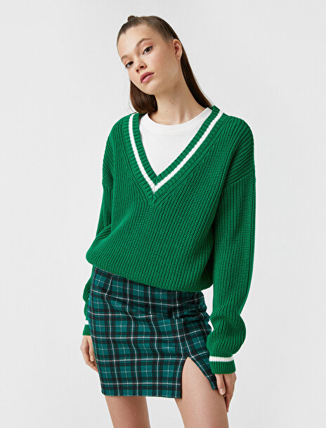 Koton Kadın Yırtmaç Detaylı Mini Etek